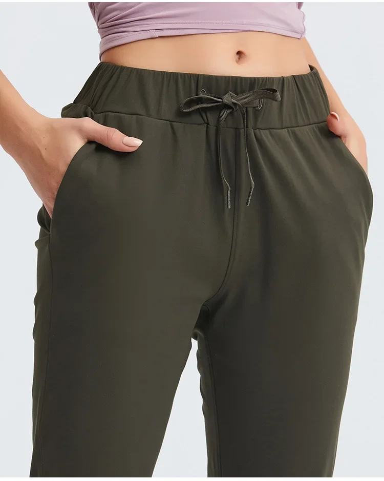 Lululogo Loose Straight Yoga Pants Drawstring Waist Drop Sport Casual ...