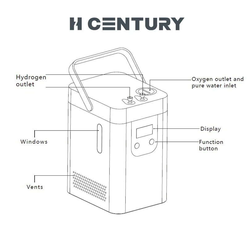 Low Noise H2 Hydrogen Gas Generator Hydrogen Inhalation Machine Spe/pem ...