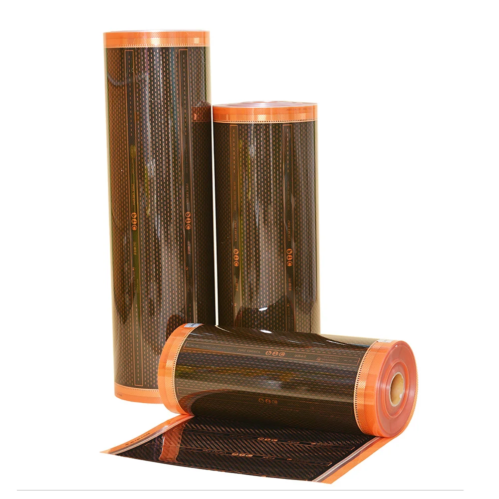 New Graphene Ptc Heating Film Full Black Self Regulating Infrared Electric Warm Floor Heating ...
