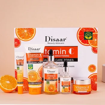 Disaar Beauty 100% Organic Face Care Vitamin C Brightening Whitening Skincare Set Anti Aging ...