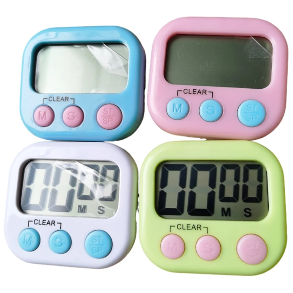 Mini Cooking Timer With Big Lcd Screen Aaa Battery Countdown 4 Color ...