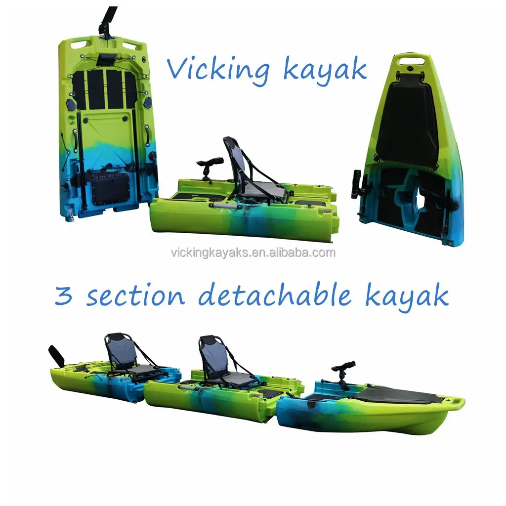 Vicking Hull Design HDPE 3-Section Tandem Modular Pedal Kayak