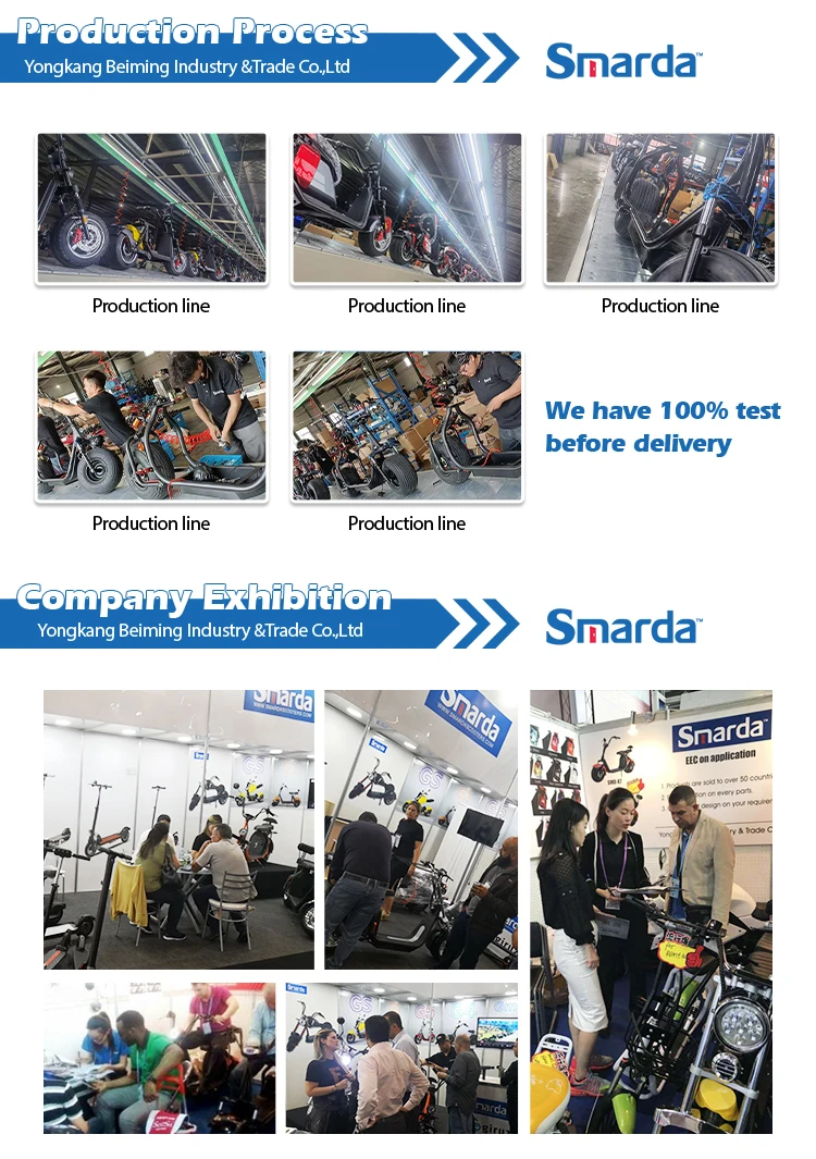 Smarda Citycoco Fat Tire Golf Eec Electric Scooters Fast 1500w