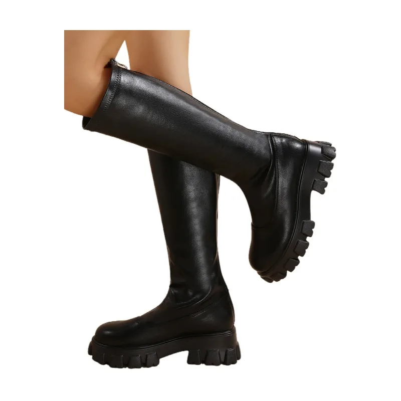 Women Knee High Boots Light Weight Fashion Long High Boot Womens Thick ...