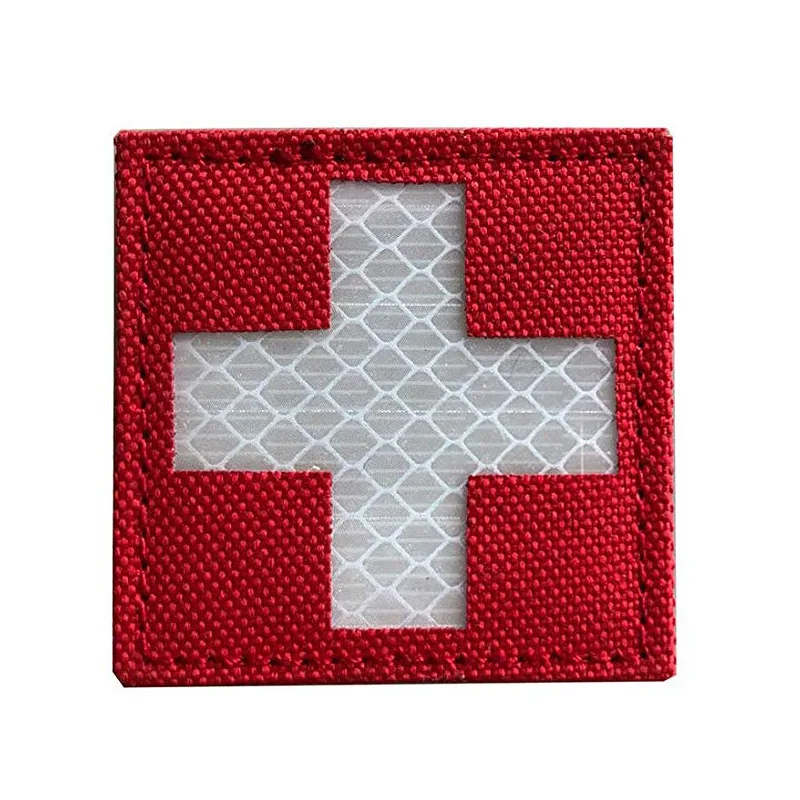 Luminous and IR Reflective Cross Identification Patch with Hook Loop ...
