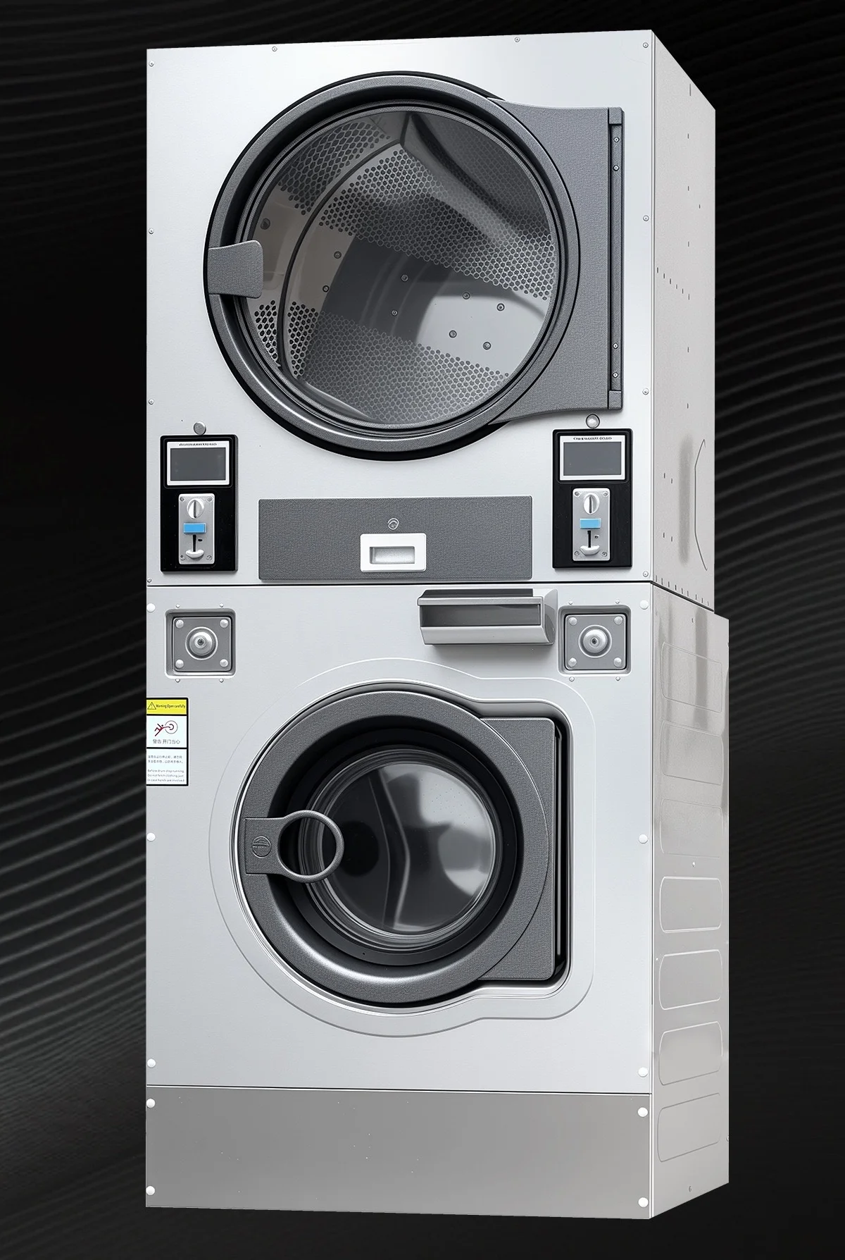 Stacked Coin Operated Washer and Dryer Combo 12kg/15kg/20kg/25kg/30kg ...