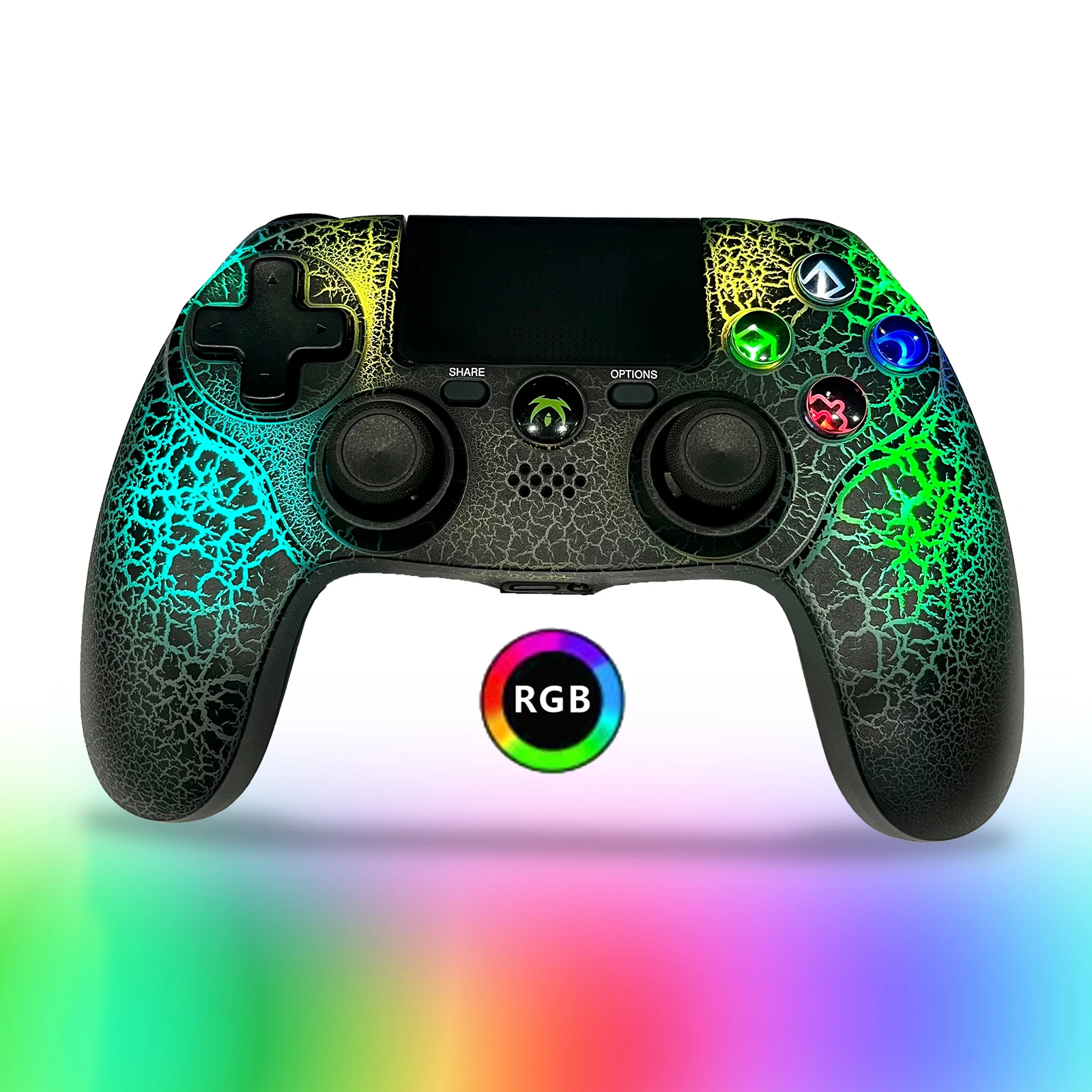 ISHAKO BT Wireless Controller Gamepad For PS4 Game Controller with RGB Light Alibaba