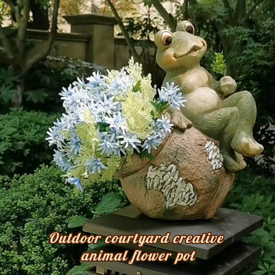 Wholesale Home Garden Decoration Boots Shape Animal Planters Flower Pot ...