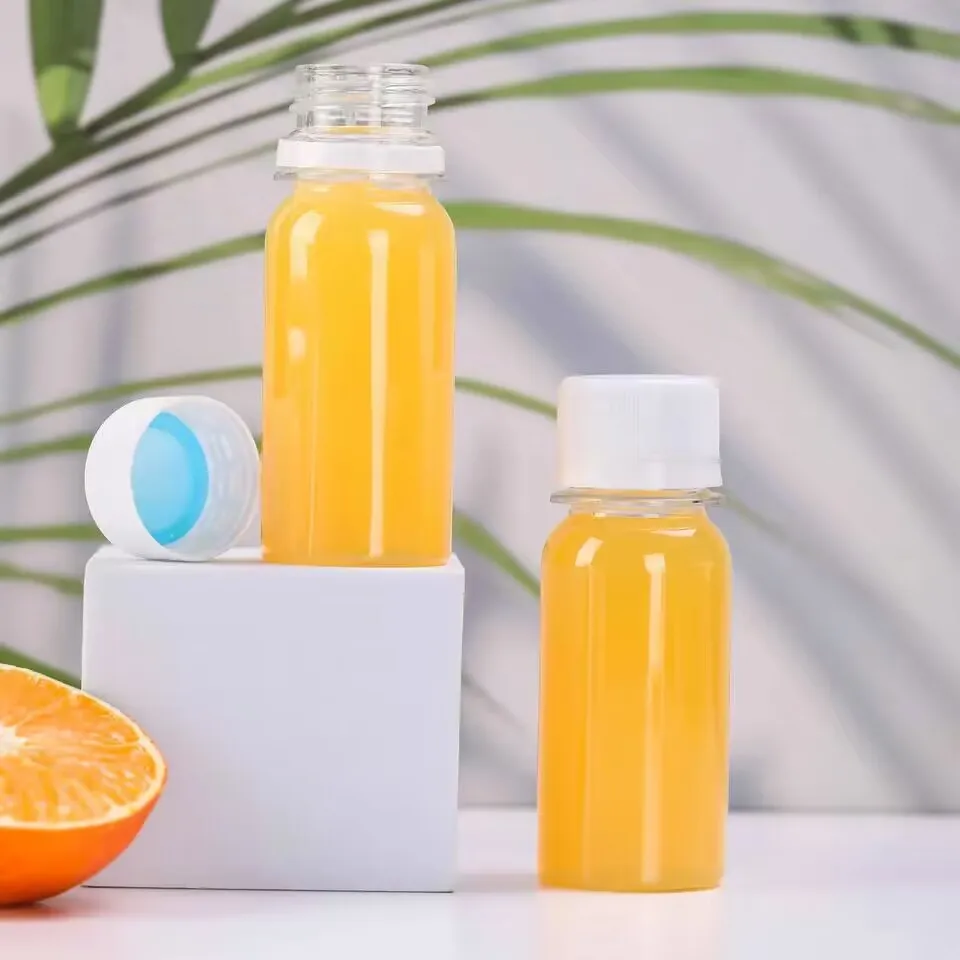 Mini PET Plastic Juice Drink Bottles - Customizable Sizes