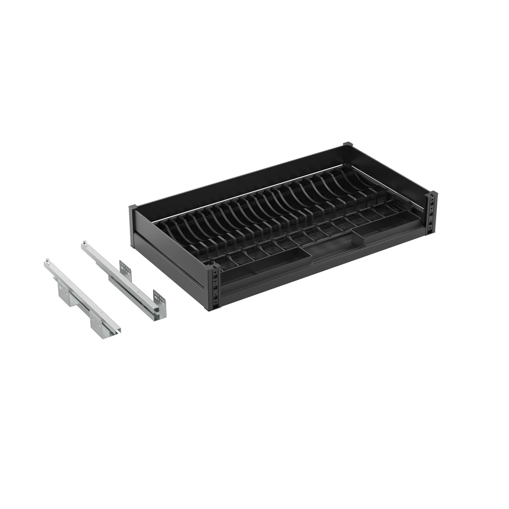 Pull Out Cabinet Organizer Dish And Bowl Slide Out Drawer Kitchen ...