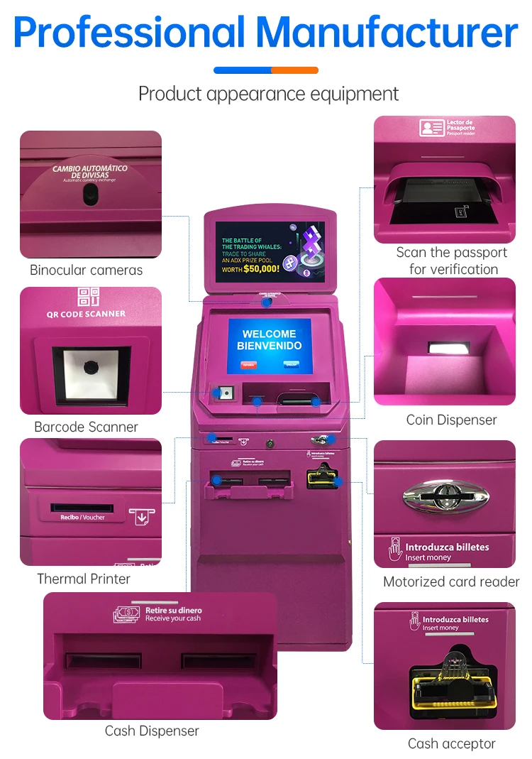 Hunghui 2024 Atm Crypto Machine Kiosk Cash Exchange Machine Payment ...