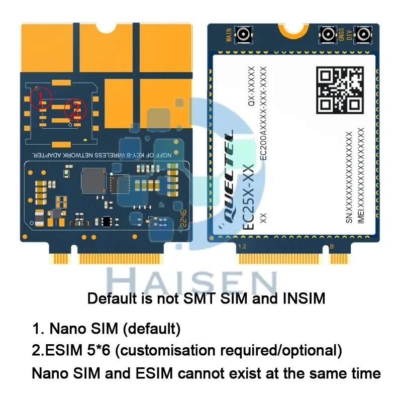 Haisen Quectel Ec25affa M.2 4g Lte Cat4 Cellular Wireless Communication ...