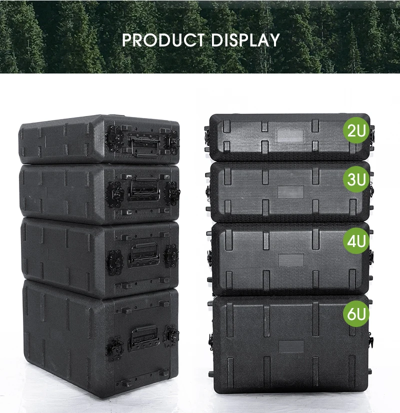 Hard PE Plastic Audio Rack Cases - Shockproof & Waterproof