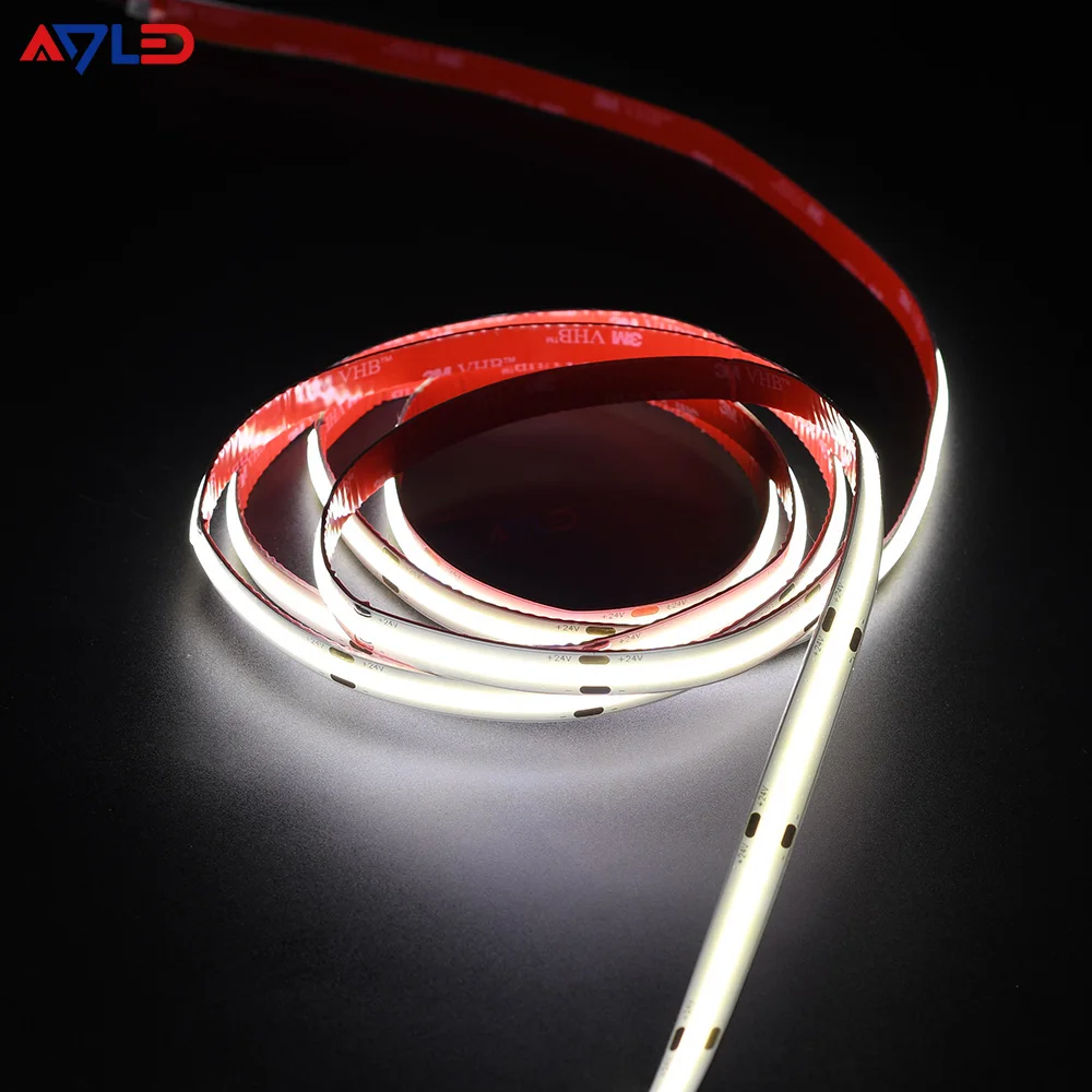 Shapable 10mm 480led/m Bendable Cob Strip Light 12w 24v White Led Light ...