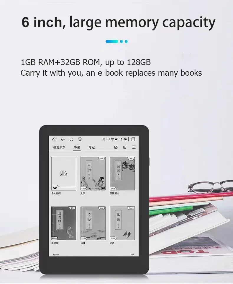 Low Price 6 Inch E Ink Book Reader with Android PDF App