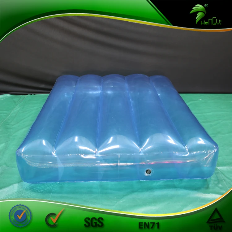 Inflatable Custom Air Transparent Sofa Inflatable Blue Bed Clear Blue ...