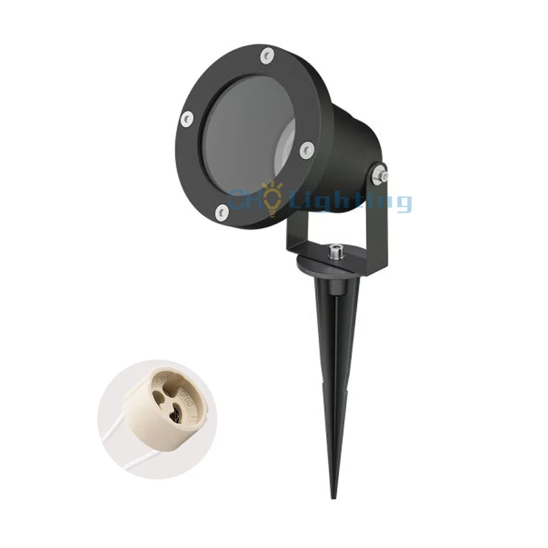 Outdoor Ip65 Adjustable Gu10 Garden Lawn Spike Light Fixture Housing ...