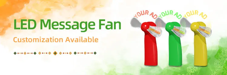 Luminous Portable LED Fan - Programmable Texts & Promotions