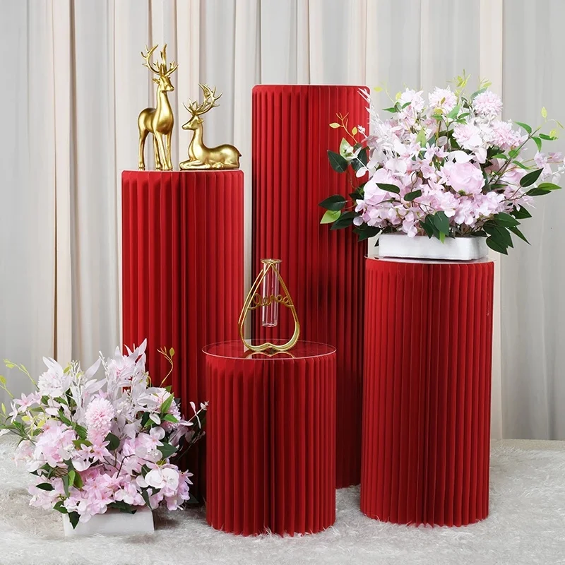 Props Deformed Folding Cylindrical Cake Dessert Table