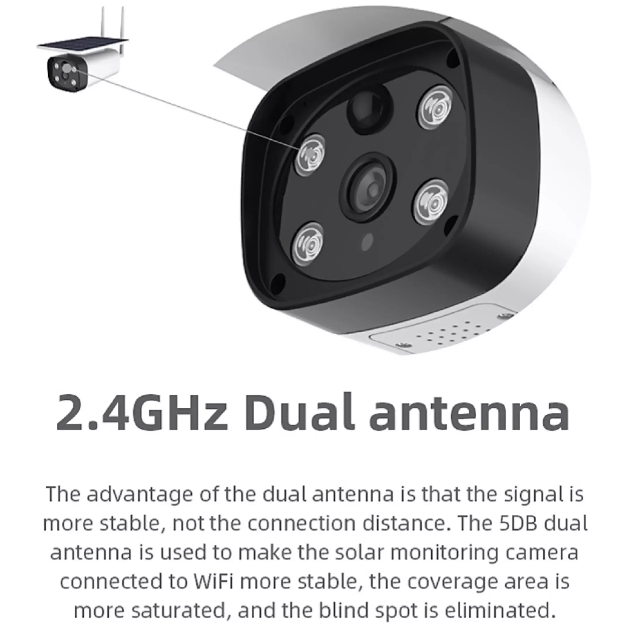 Ubox Ubia 3MP Solar Wifi Camera - Night Vision & Waterproof