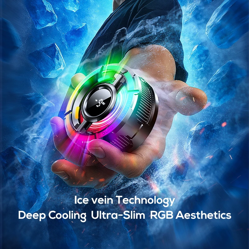 MEMO CX15 Magnetic AI Cell Phone Cooler – Portable Type-C Fan with RGB ...