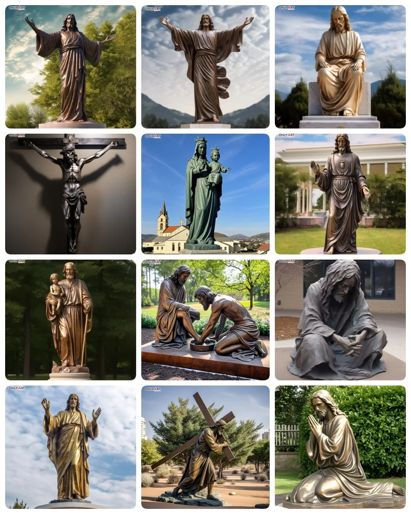 Large Outdoor Religious Holy Family Casting Metal Brass Christ Statues ...