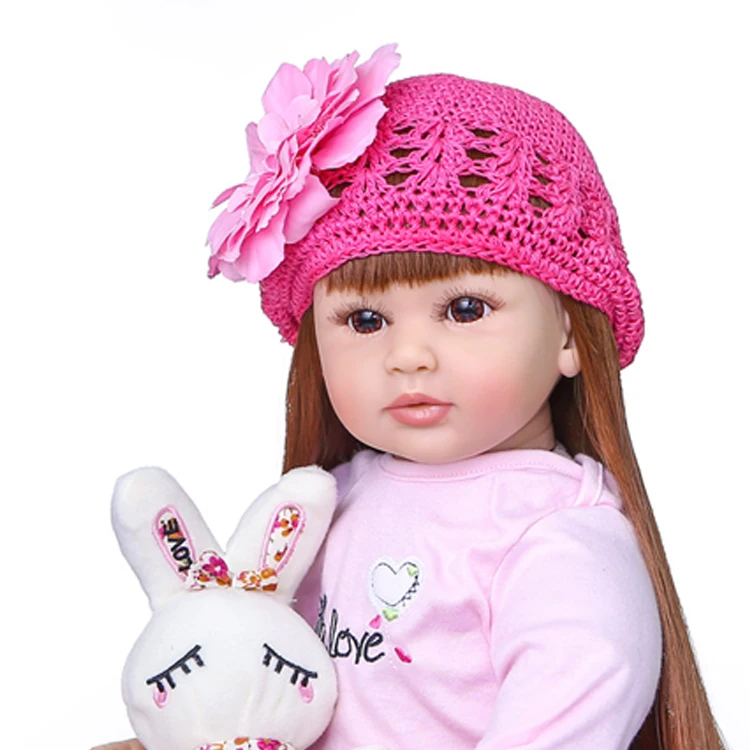 55 Cm Lovely Reborn Baby Dolls Whole Body Silicone Lifelike Simulation ...