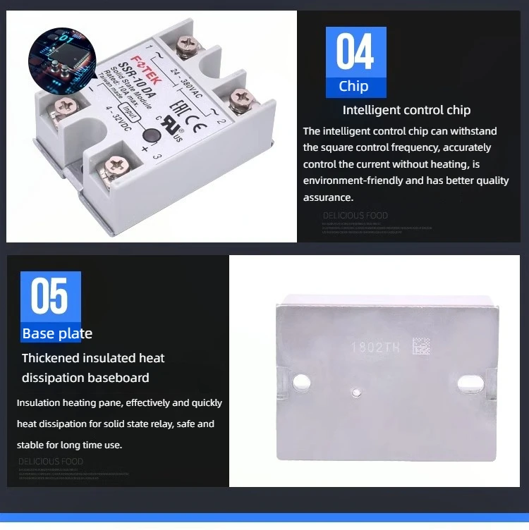 Fotek Single Phase Solid State Module Variable Resistance Thyristor Ssr ...