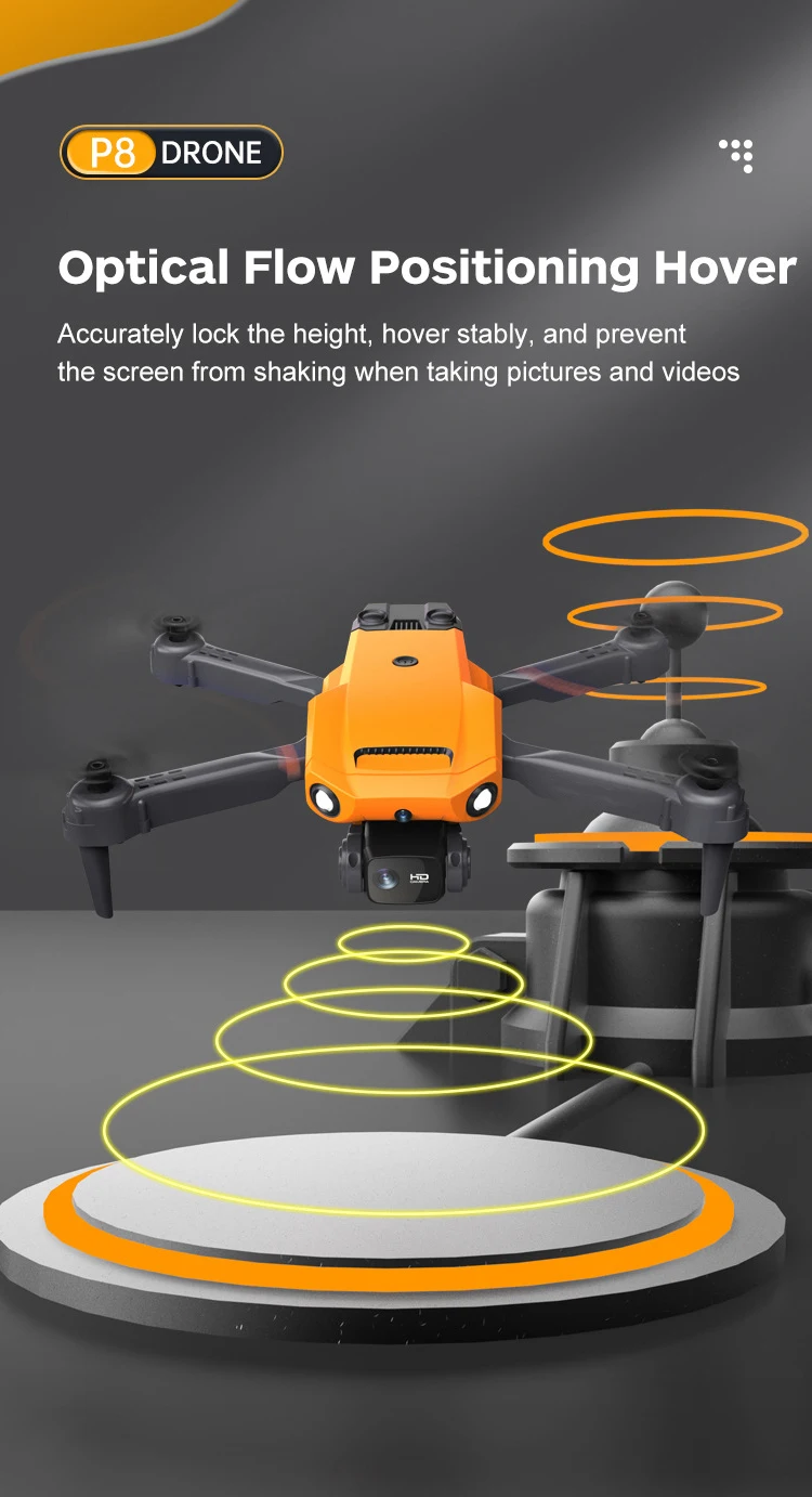 P8 Drone 8k With Esc Hd Dual Camera 4k 5g Wifi Fpv 360 Full Obstacle ...