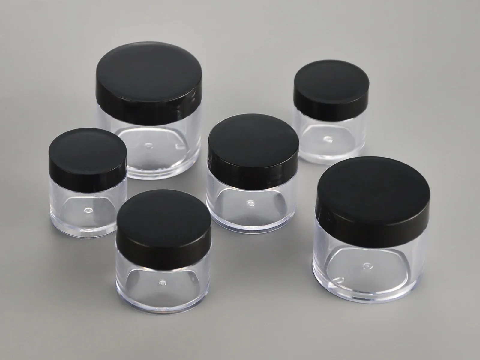 10g 20g 30g High Quantity Clear Small Sample Plastic Jars With Cap Can ...