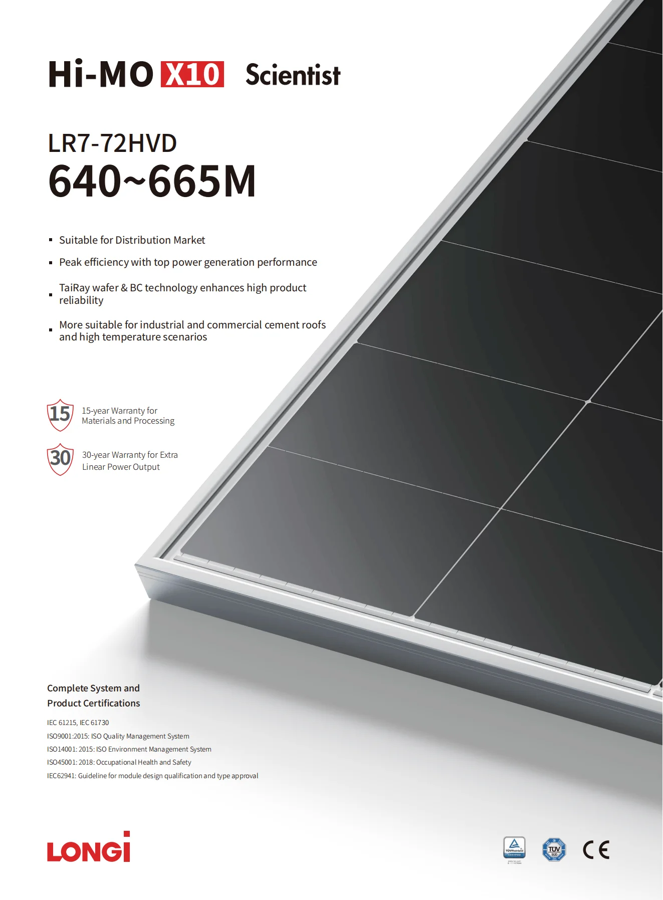 Longi Himo X10 660w Solar Panels Bifacial 650W 655W 665W ...