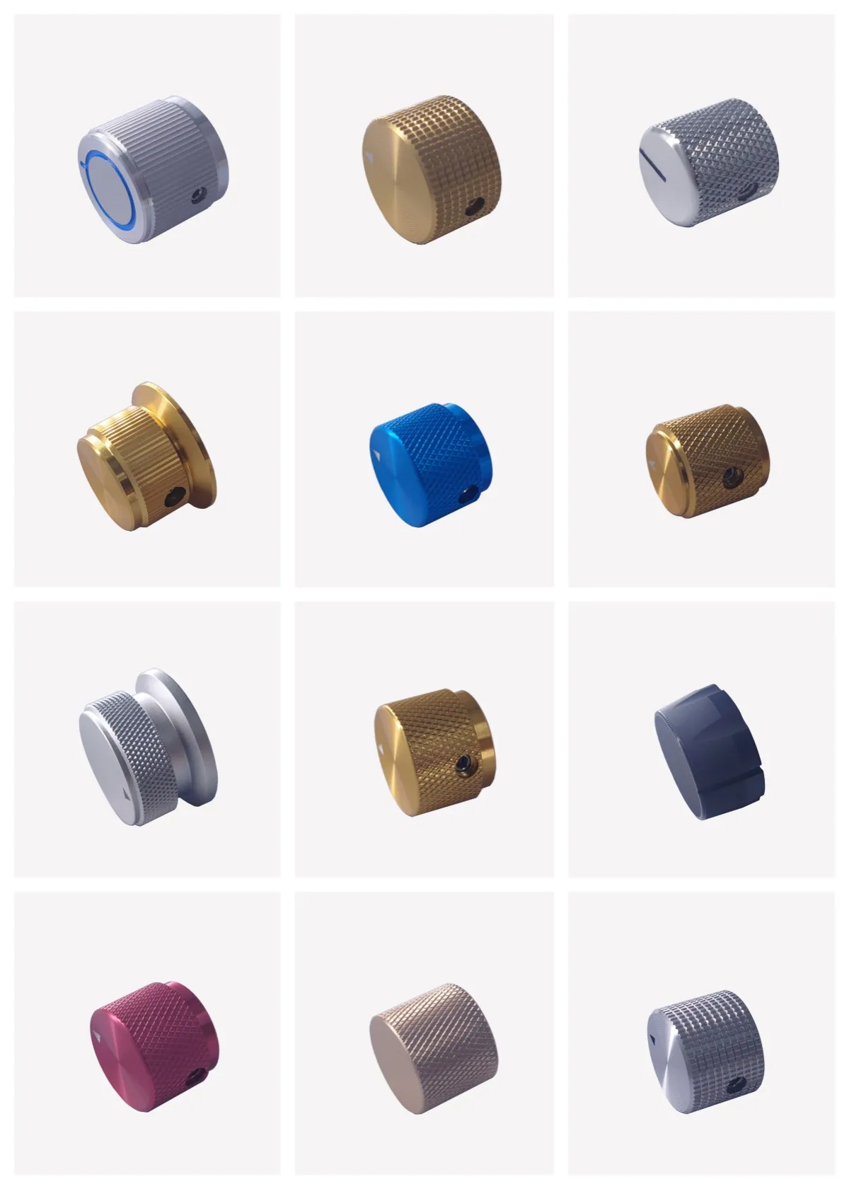 Knurled Knob Knurling Aluminum Alloy Hifi Potentiometer Volume Knob ...