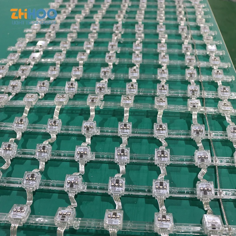 Waterproof Programmable Mesh Pixel LED Screens for Landscapes