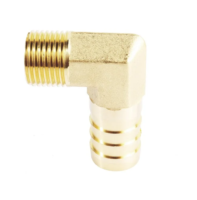 Brass Hose Fittings 90 Degree Elbow 3/4" Barb To 1/2"npt Male Water ...