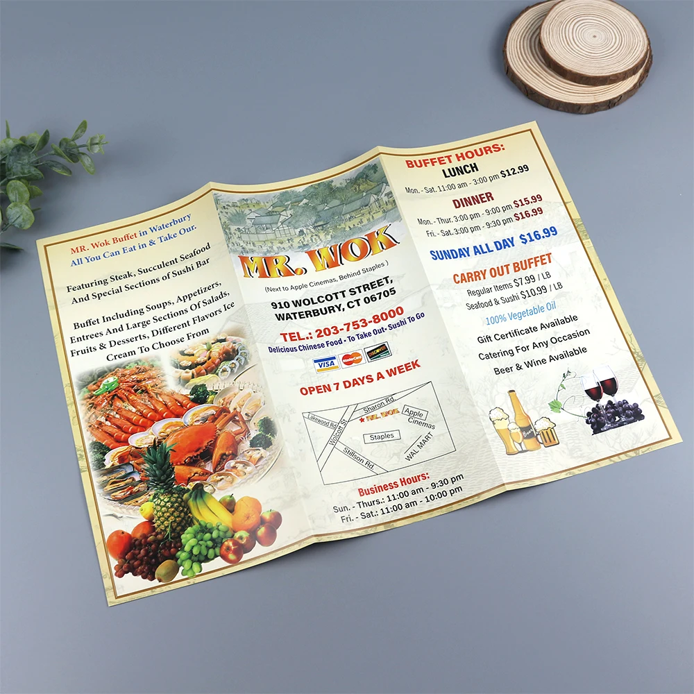 Custom Design Flyer & Brochure Printing Service With Sewing Binding ...