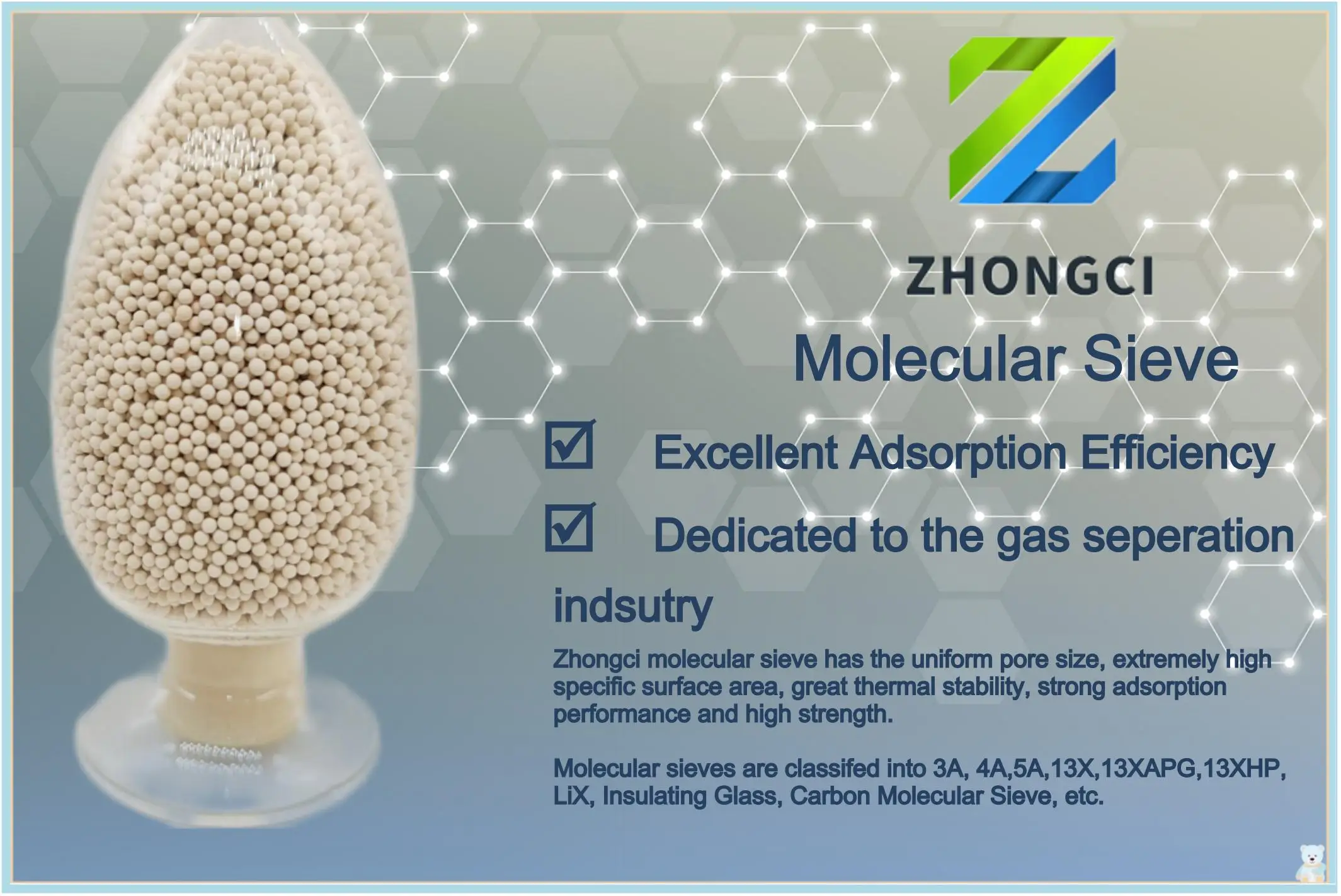 Zhongci Low-silica Adsorbents Molecular Sieve For Gas Purification In ...