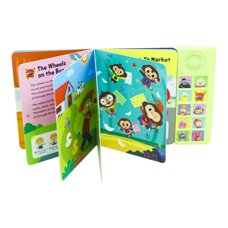 2022 Children Push Button Sound Book For Kids Preschool Education ...