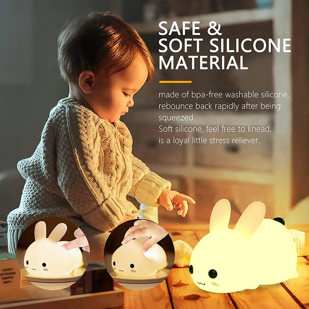 Rechargeable LED Soft Touch Nursery Lamp - Bunny Rabbit