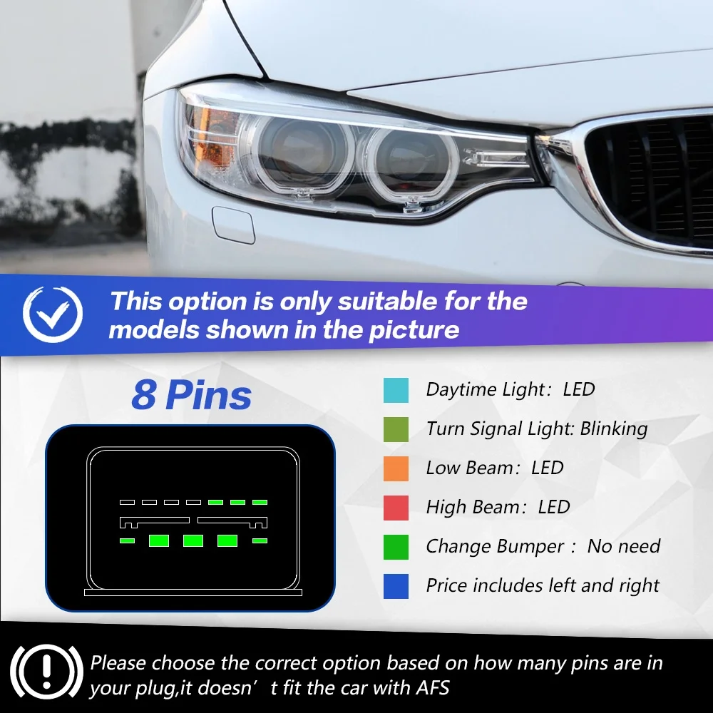 F32 Headlight Upgrade LED DRL for BMW 4 Series 2013-2017