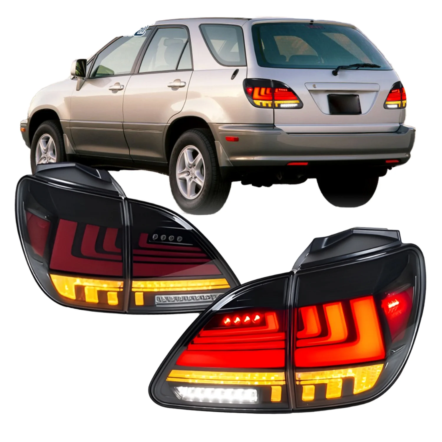 LED Tail Lamps for Lexus RX 330/350 1st Gen 400h Sequential DRL ...