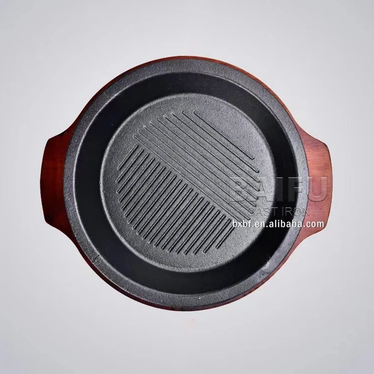 Pre Seasoned Sizzle Griddle Hot Plate Sizzler Pan Sizzling Plate Cast ...