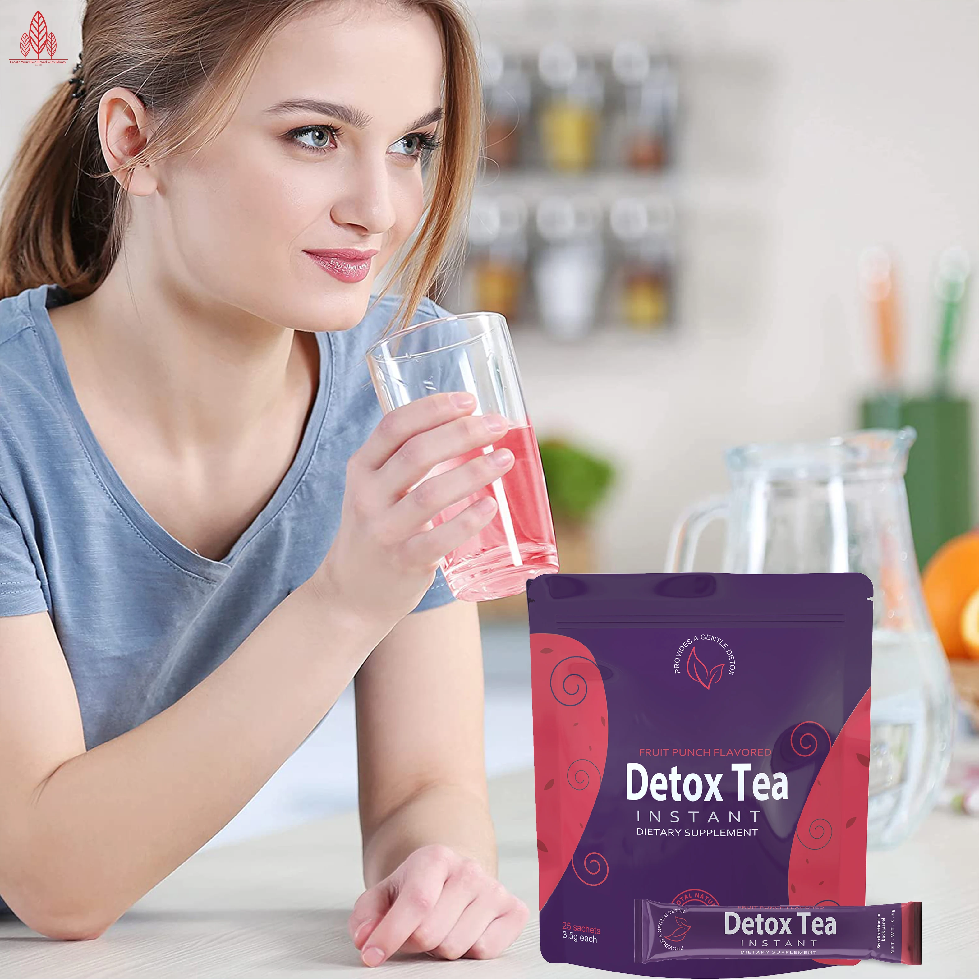 Fruit Punch Instant Iaso Detox Tea Refreshing Fruity Flavor Aid Your ...