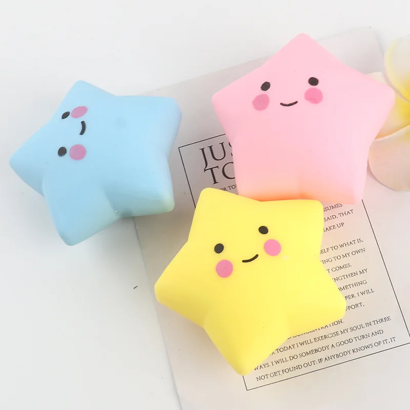 Rainbow Stars Squishy Stress Ball Squishy Toy Star Sensory Fidget ...