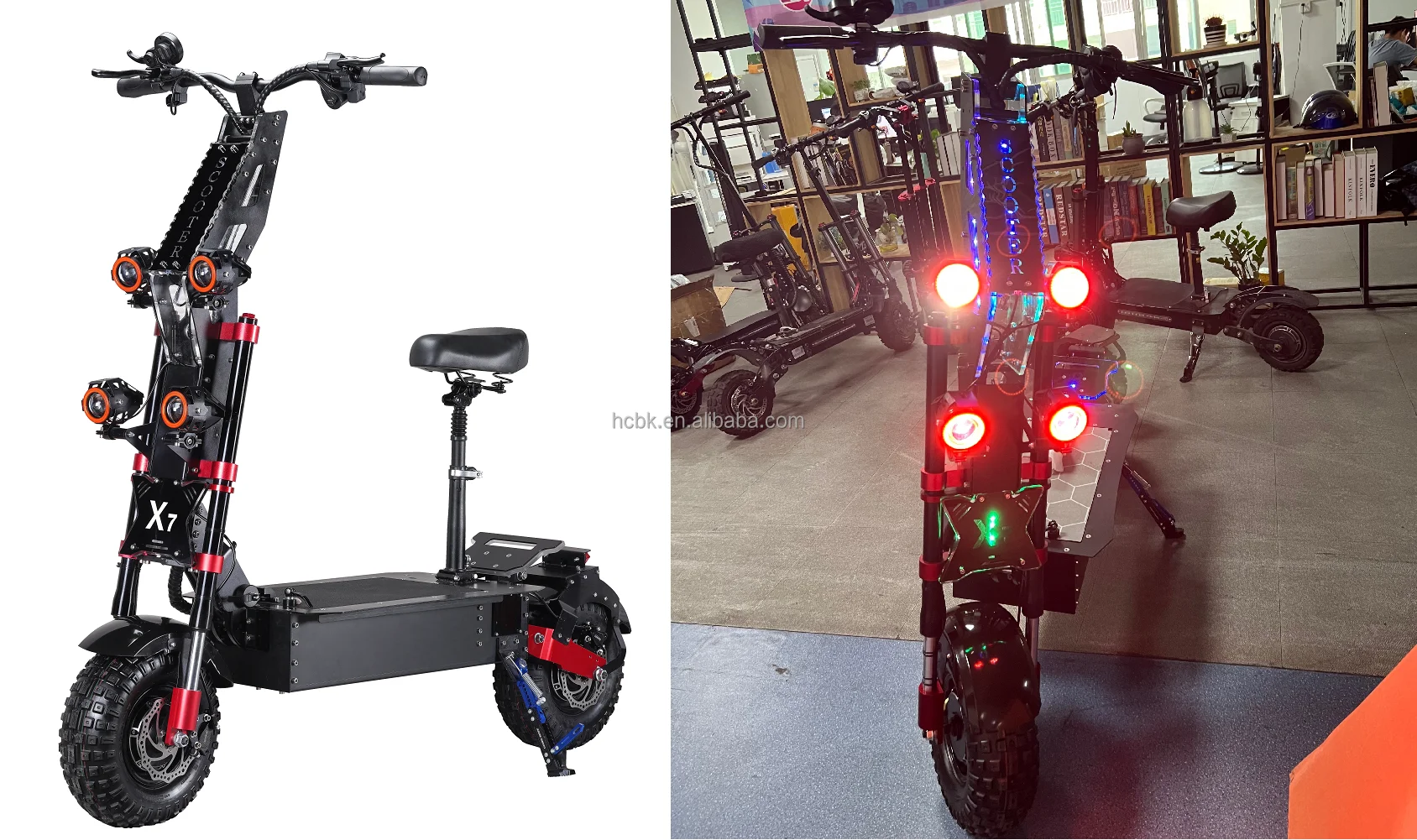HCBK X7 Dual Motor Electric Scooter - 190 Km Range