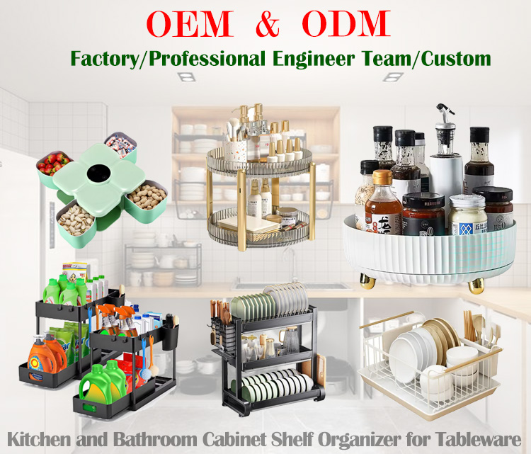 Pull-out Double-tier Kitchen Sink Organizer Removable Table Spice Rack ...