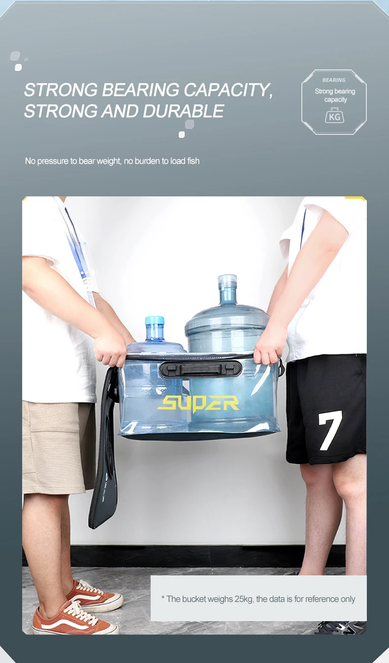 Multifunctional Eva Transparent Live Fish Bucket Lua Bucket Bait Bucket ...
