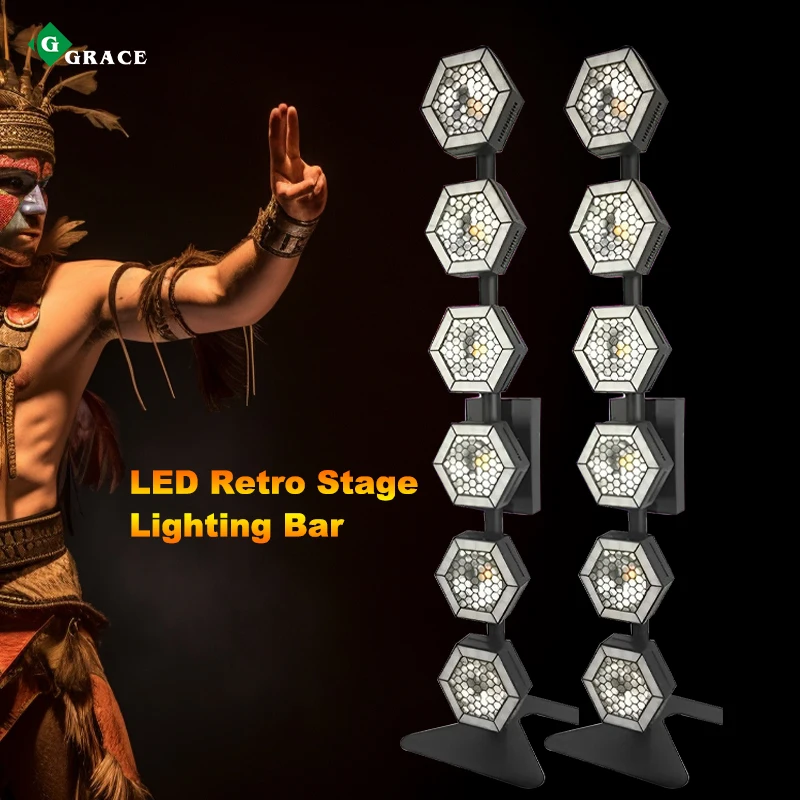 Grace SMD5050 RGB KTV DJ Hexa Stage Light 6-Line LED Retro Stage ...