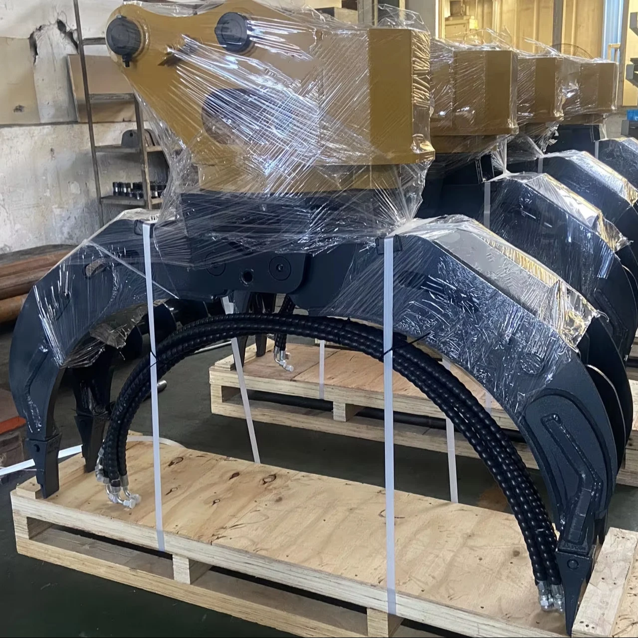 Excavator Grapple Wood Log Grapple Forestry Machine Wood Log Grab Crane ...