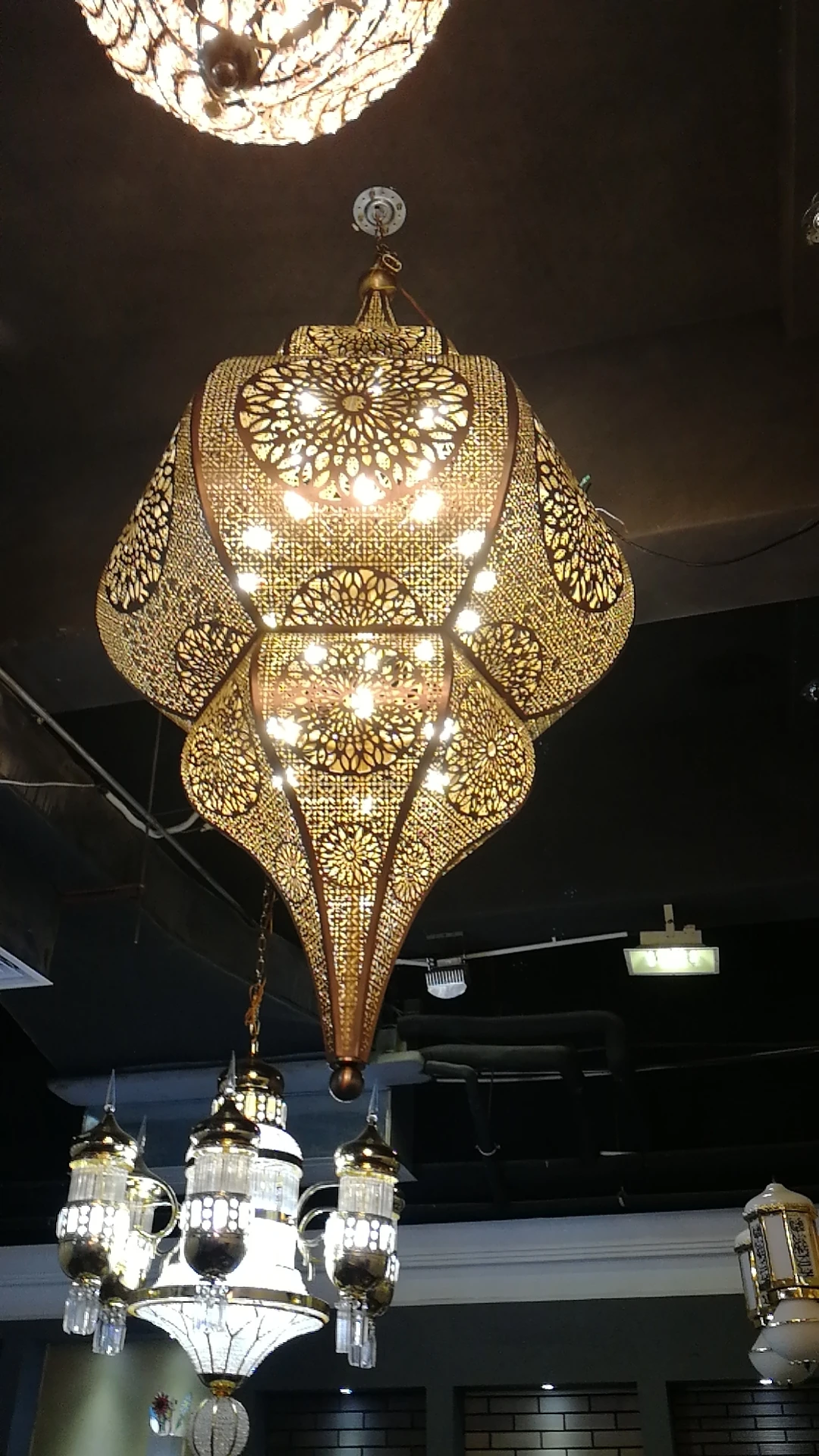 Masjid Islamic Chandelier Luxury Gold Mosque Lighting Lamp Crystal ...