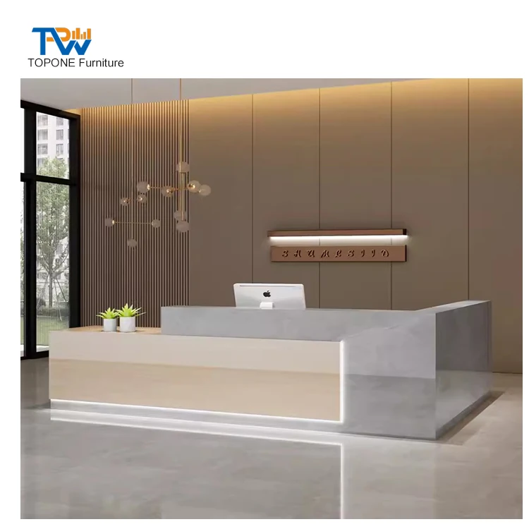 Standard Size Office Front Reception Desk Table Modern Reception Desk ...